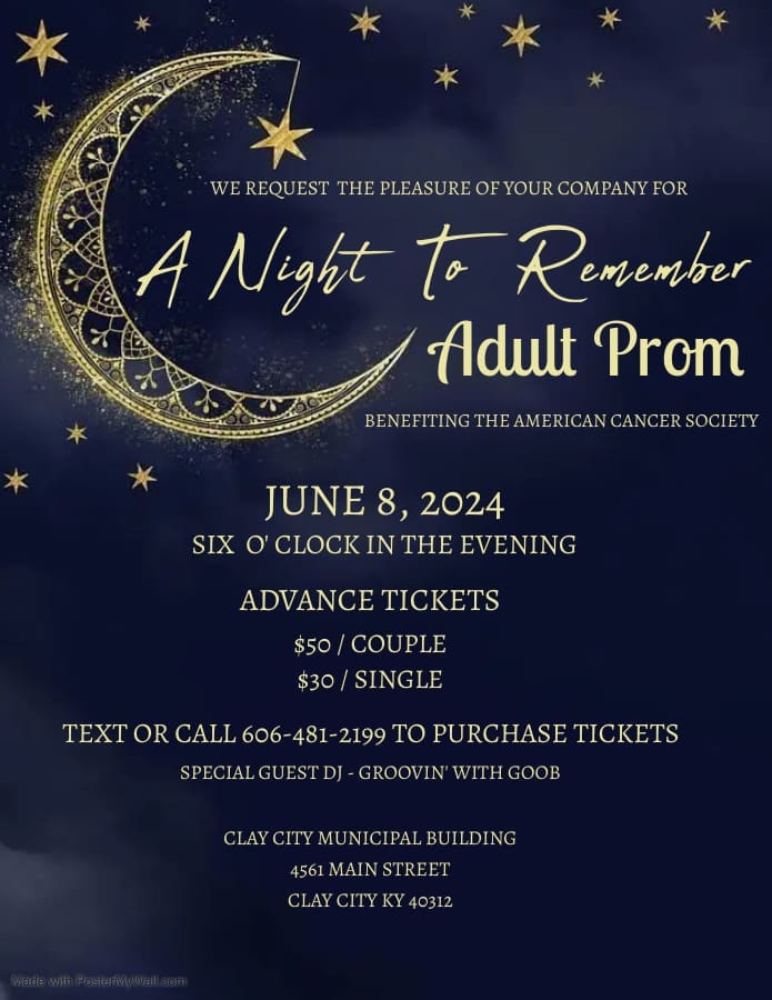 Adult Prom – A Night To Remember – Relay for Life | Powell County Tourism