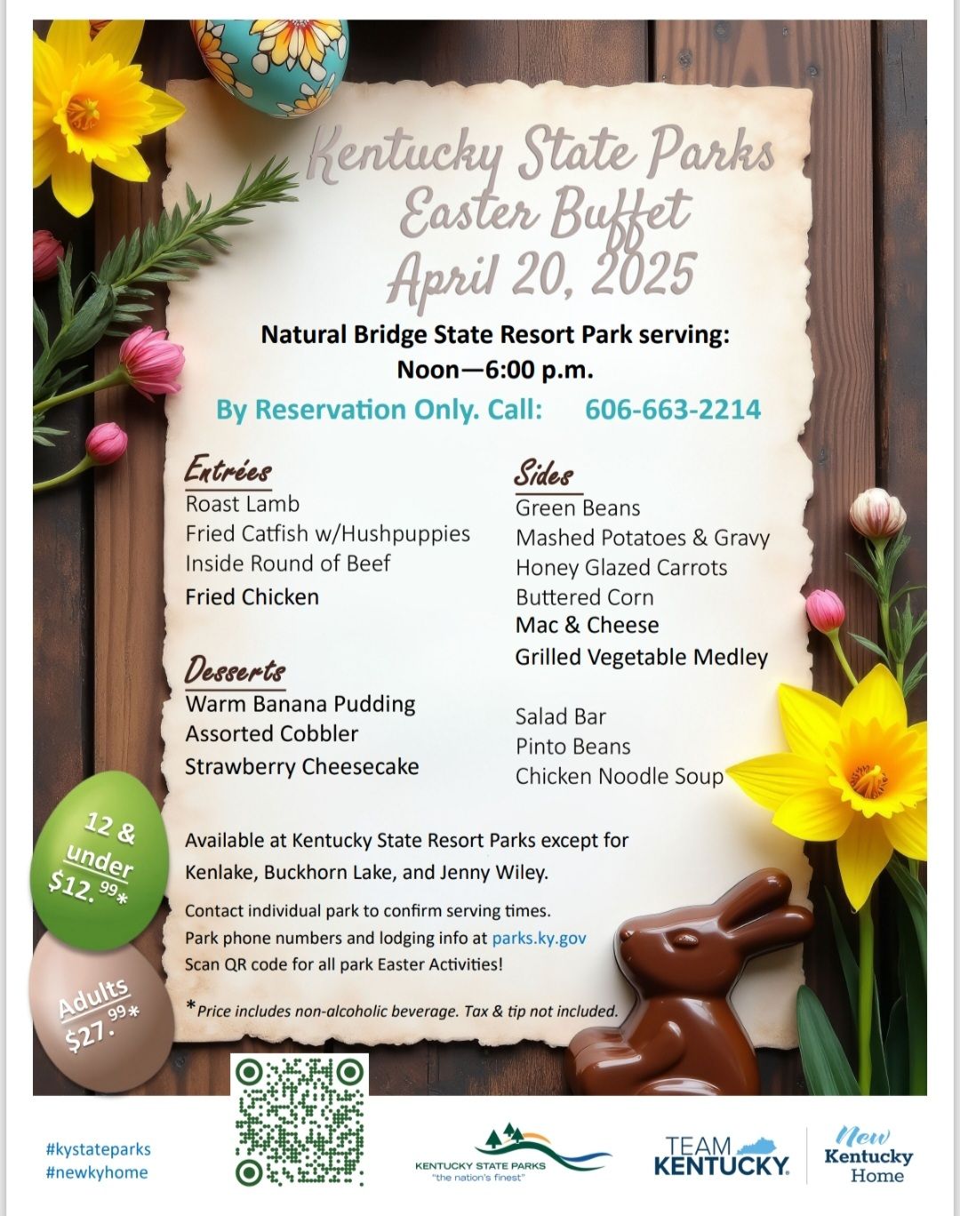 Easter Buffet at Natural Bridge State Resort Park | Powell County Tourism