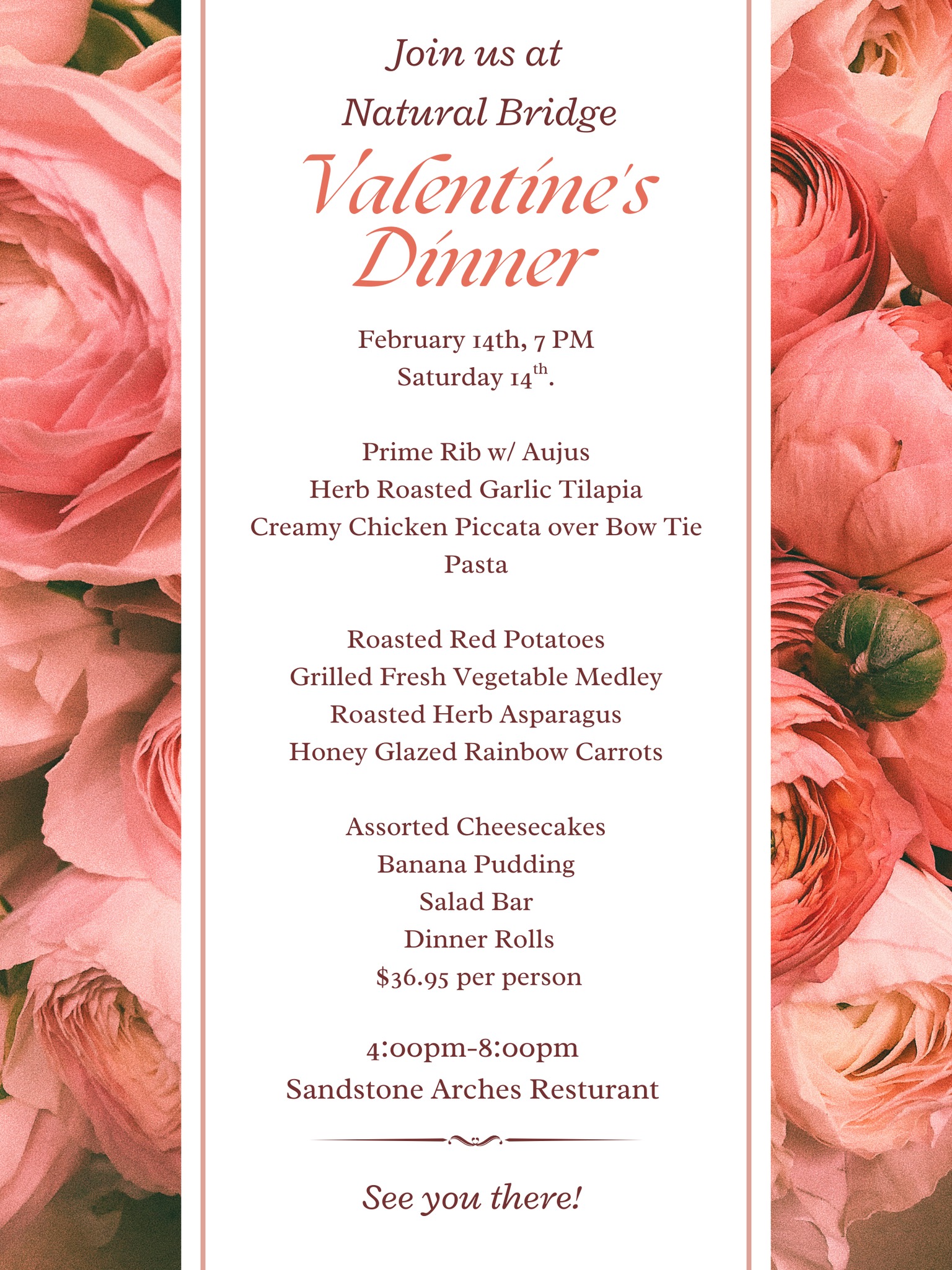 Valentines Day Dinner at Natural Bridge State Resort Park | Powell ...